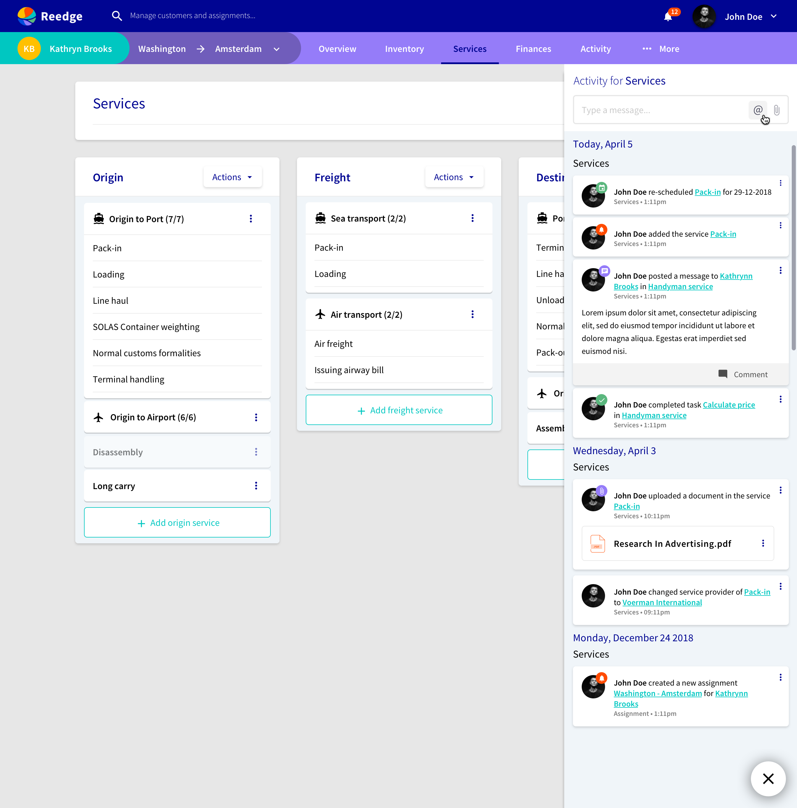 Move management system | Reedge - Moving to every degree